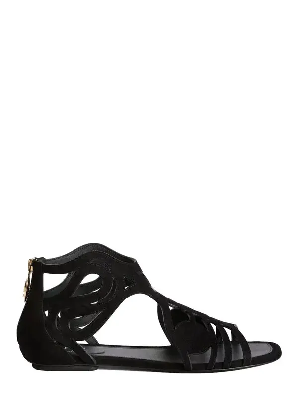 Emilio Pucci Low Gladiator Sandals - Black
