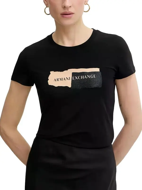 Armani Exchange Logo-print T-shirt - Black