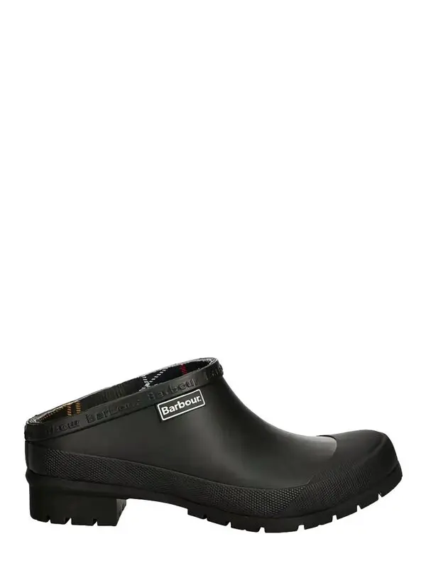 Barbour Logo-patch Mules - Black