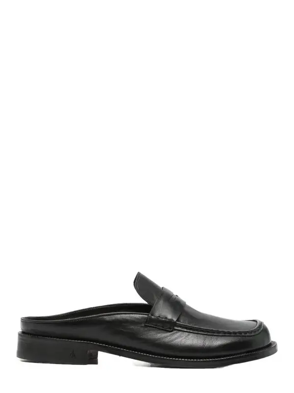 MORGILLO Leather Mood Mules - Black