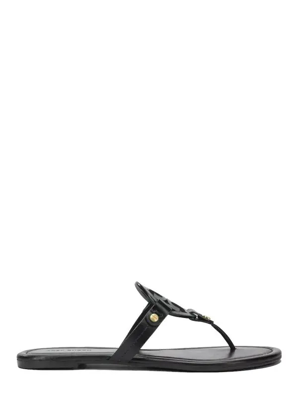Tory Burch Miller Cutout Leather Sandals - Black