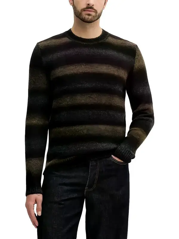 BENETTON Striped Knitwear - Black