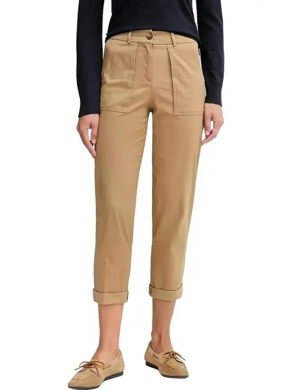 BENETTON Cuffed Trousers - Neutrals