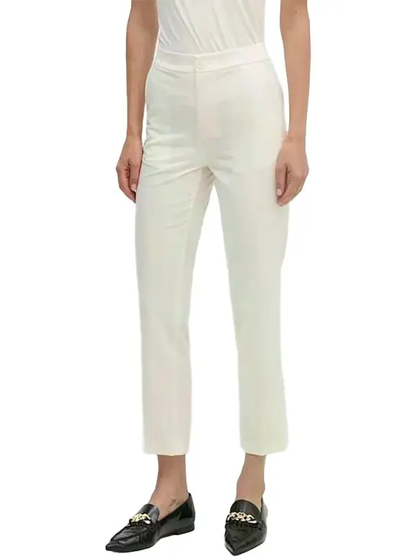 BENETTON Button-closure Straight Leg Trousers - Neutrals