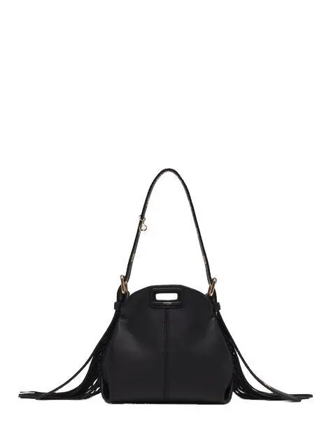 Maje Miss M Micro Leather Bag - Black