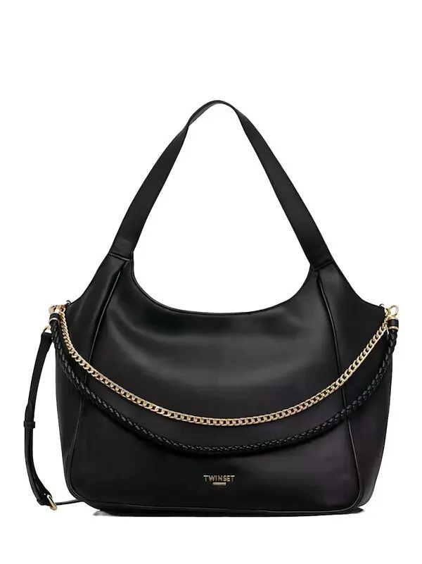 TWINSET Shoulder Bag With Chain - Black