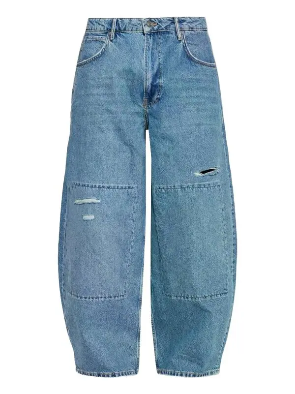 ALLSAINTS Panelled Barrel Wide-leg Jeans - Blue