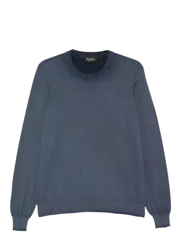 AROVESCIO Round-neck Sweater - Blue