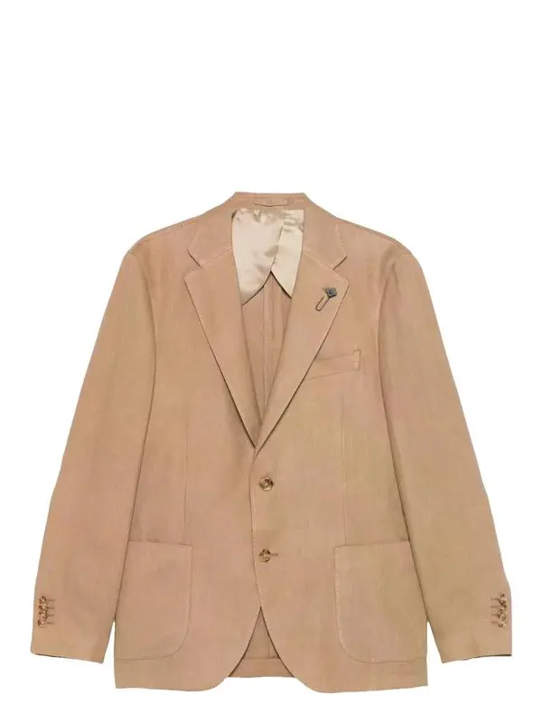 LARDINI Single-breasted Blazer - Brown