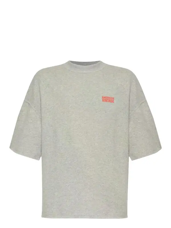 American Vintage Raw-hem T-shirt - Grey