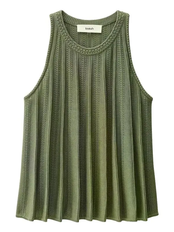 Ba&sh Ribbed Top - Green