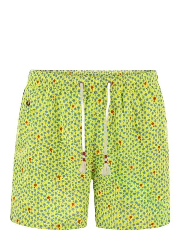 MC2 SAINT BARTH Logo-patch Swim Shorts - Yellow