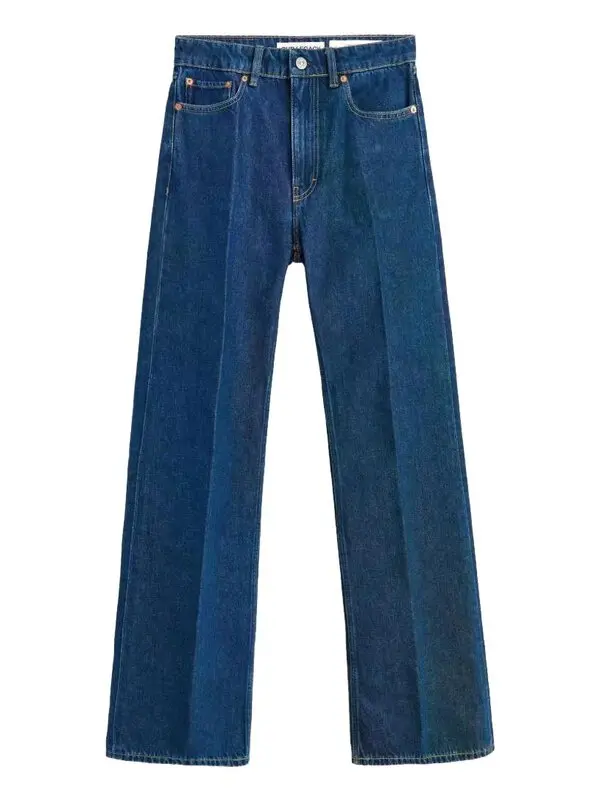 Our Legacy Creased Boot-cut Jeans - Blue