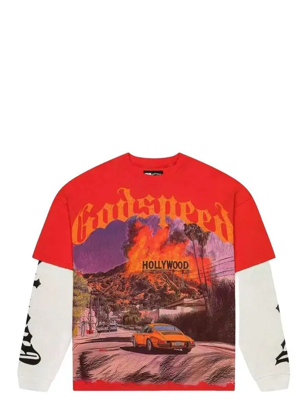 GODSPEED Los Scandalous Layered T-shirt - Red