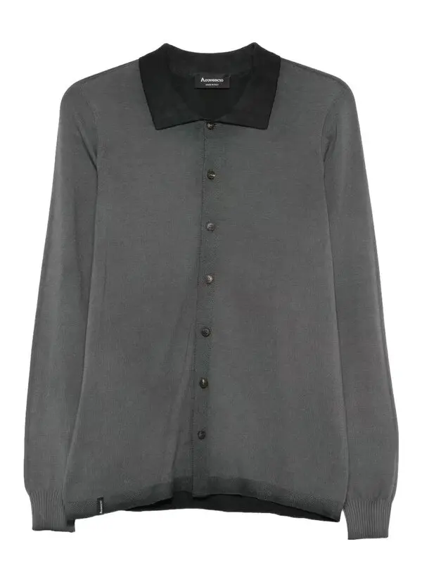 AROVESCIO Buttoned Long-sleeved Shirt - Grey