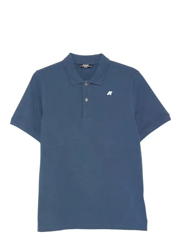 K-WAY Vinnie Logo Piqué Polo Shirt - Blue