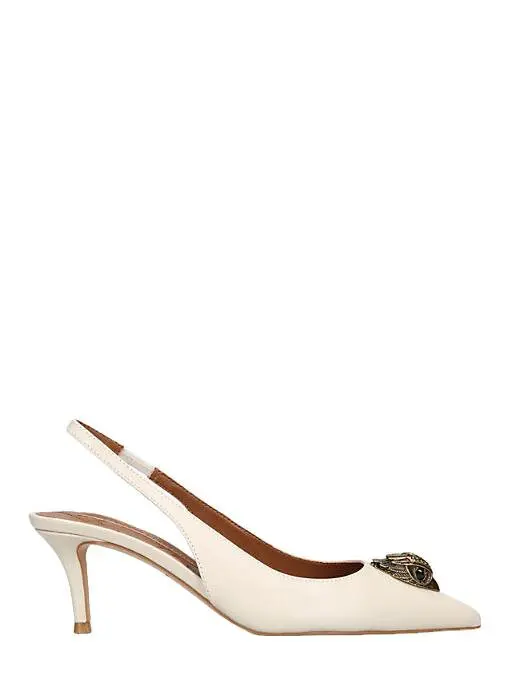 Kurt Geiger Belgravia Eagle Slingbacks - Bone