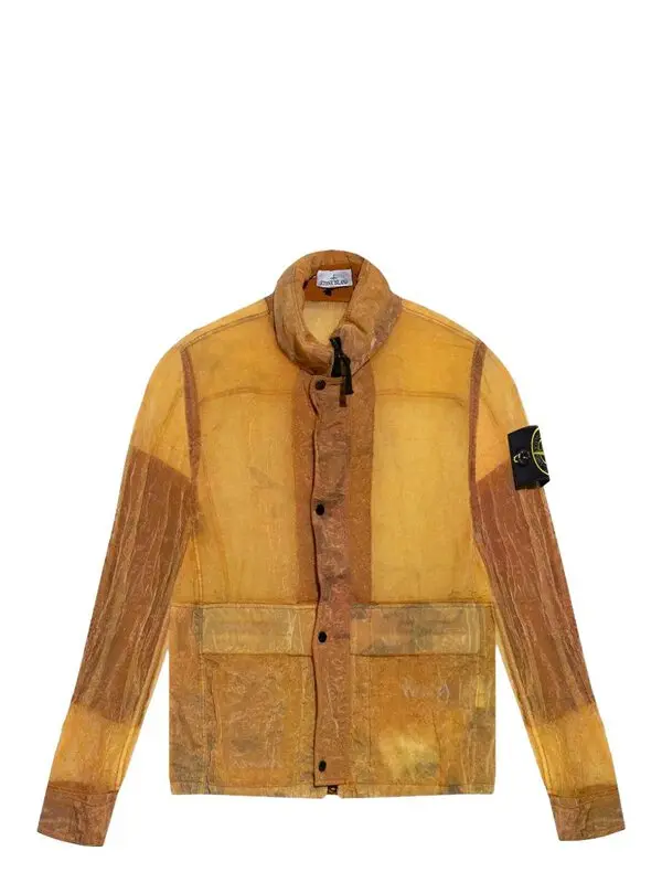 Stone Island Button Flap Pocket Jacket - Orange