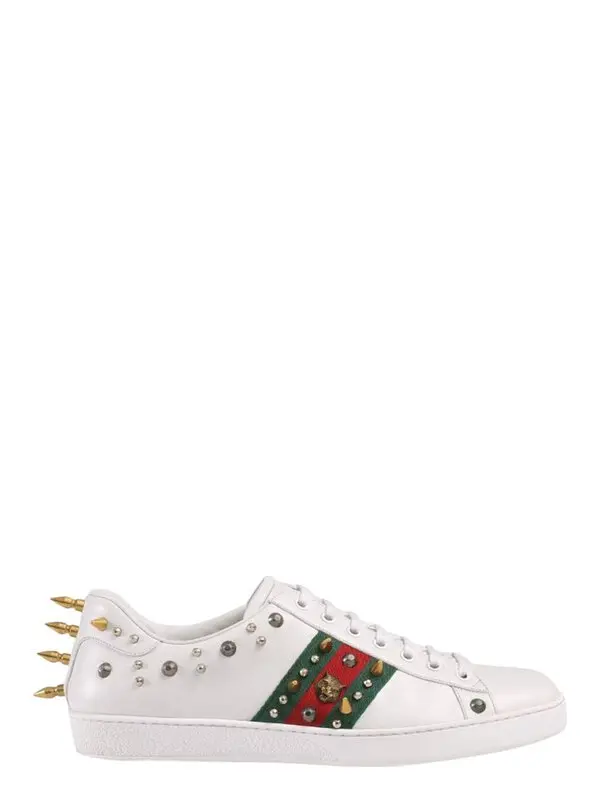 Gucci Ace Studded Low Top Sneaker - White