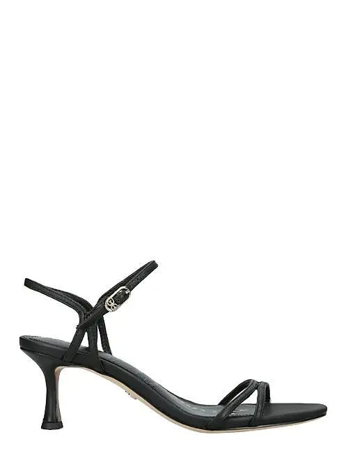 Sam Edelman Leather Heeled Sandals - Black