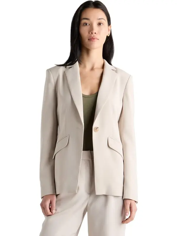 Quince Stretch Crepe Blazer - Sand