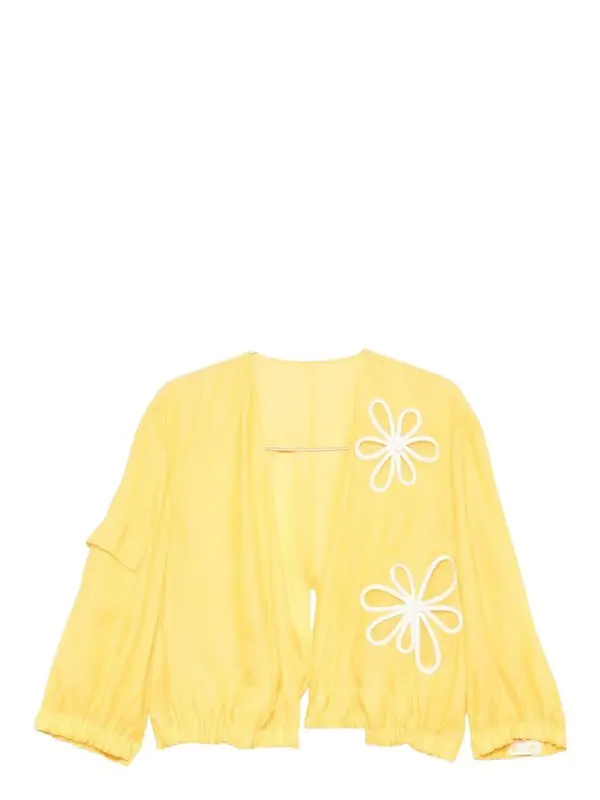 Fendi Embroidered Blouson Jacket - Yellow