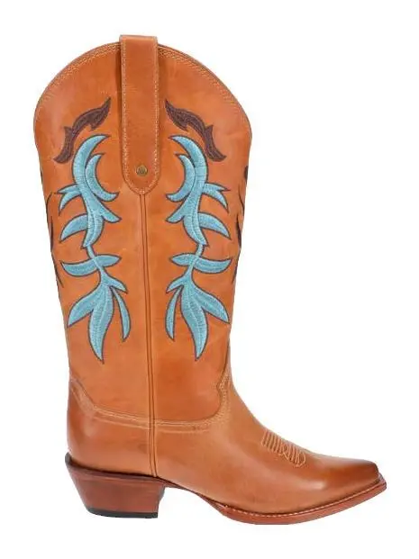 MALIBU BEACH Loni Premium Western Leather Boots - Brown