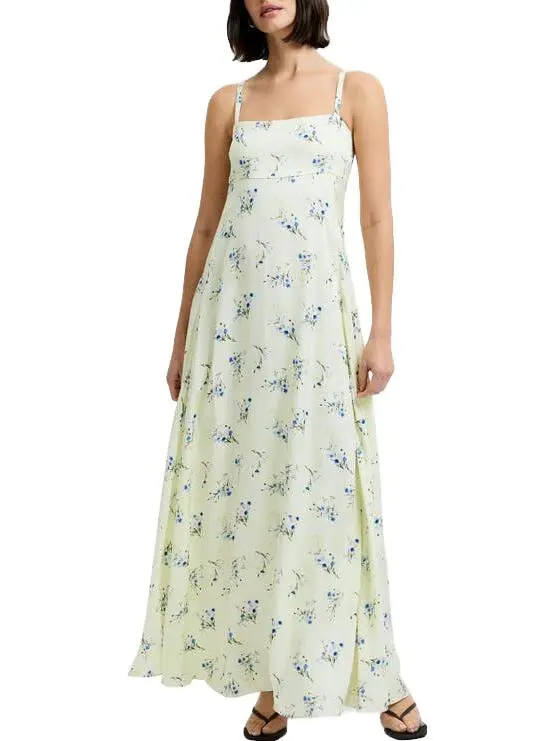 French Connection Harper Floral Print Maxi Dress - Cucumber Crush