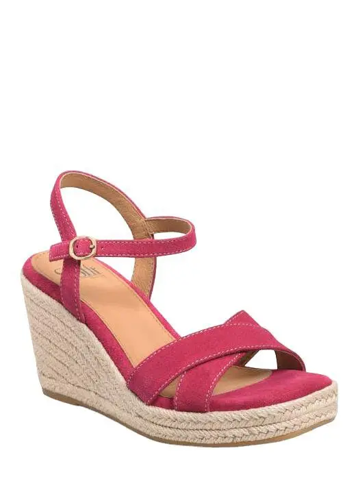 SOFFT Neely Ankle Strap Espadrille Sandal - Azalea Pink