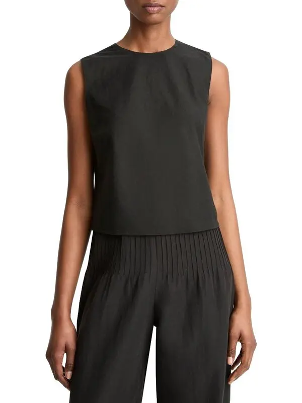 Vince Sleeveless Crop Top - Black