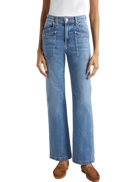 Veronica Beard Dylan Straight Leg Jeans - Orbit Glare