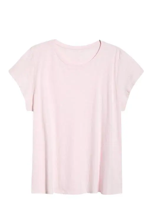 Eileen Fisher Crewneck Organic Cotton T-shirt - Crystal Pink