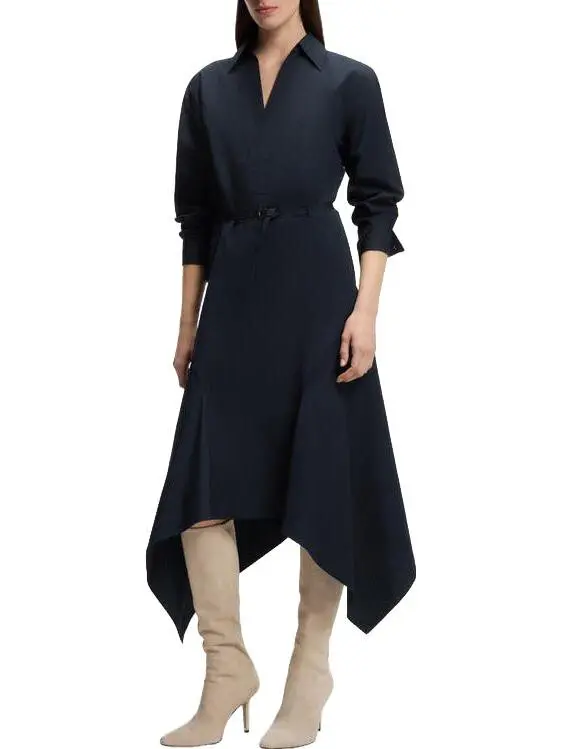 BOSS Doloh Long-sleeve Shirtdress - Sky Captain