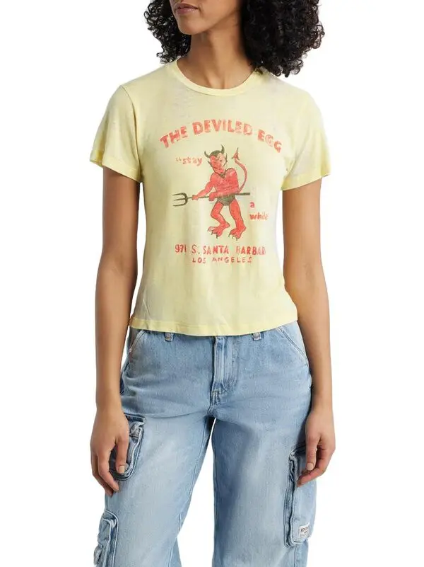 Daydreamer The Deviled Egg Graphic T-shirt - Poppy Yellow