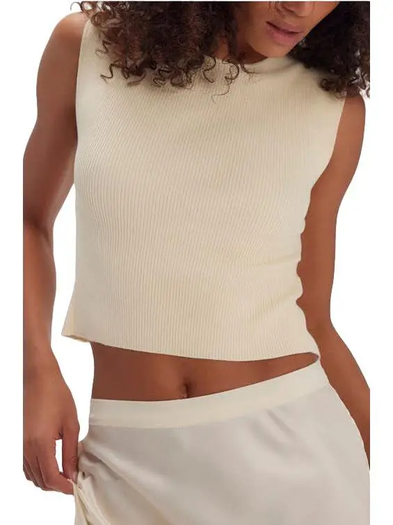 Free People Back To Back Crop Tank - Antique Ivory
