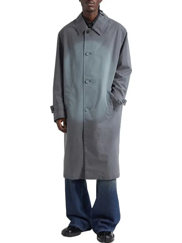MAISON MARGIELA Spray Dye Cotton Coat - Anthracite