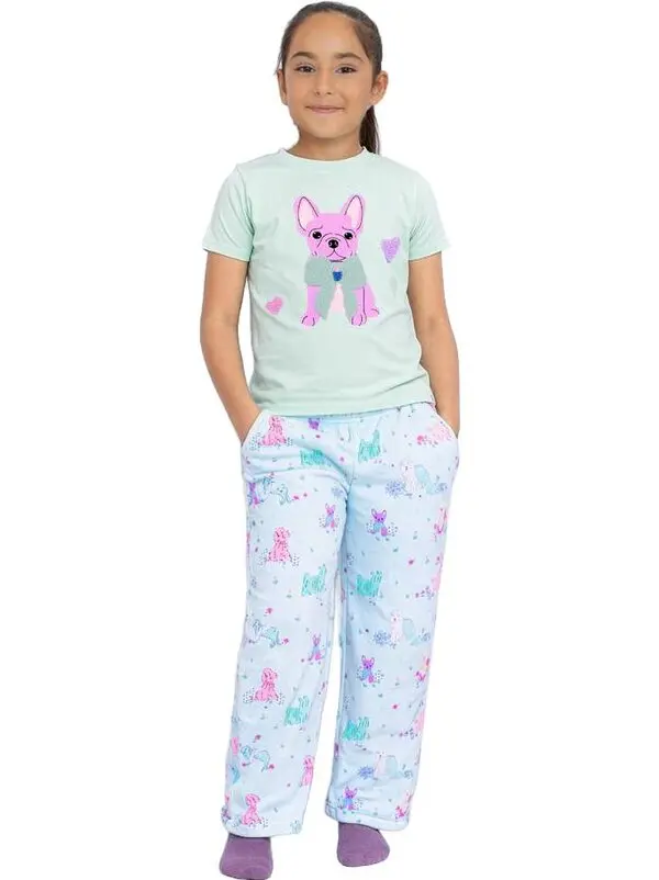 PREPPY GOOSE Plush Puppies Loungewear Pants - Plush Puppies Print