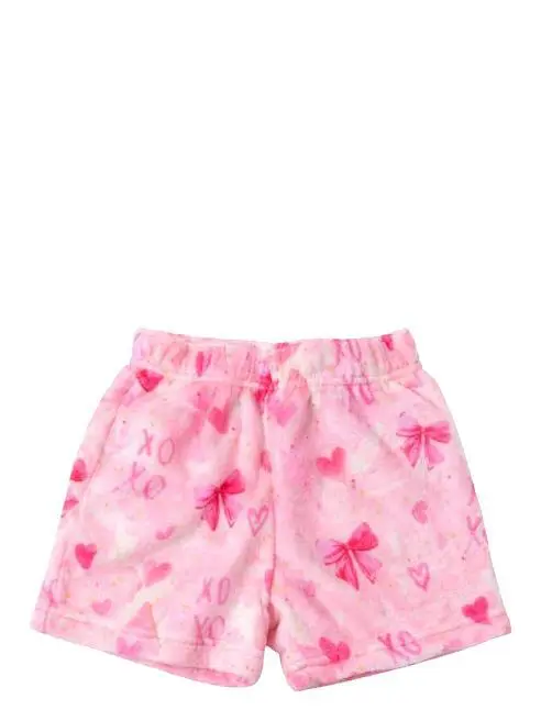 PREPPY GOOSE Plush Loungewear Shorts - Pink
