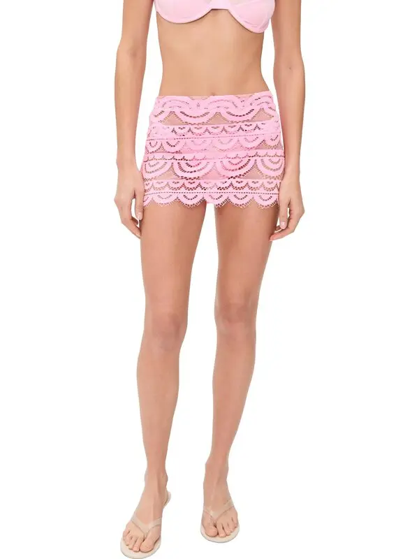 PQ Maycee Lace Skirt - Rose