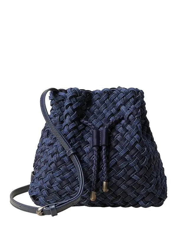 NAGHEDI Gramercy Medium Double Weave Bucket Bag - Indigo