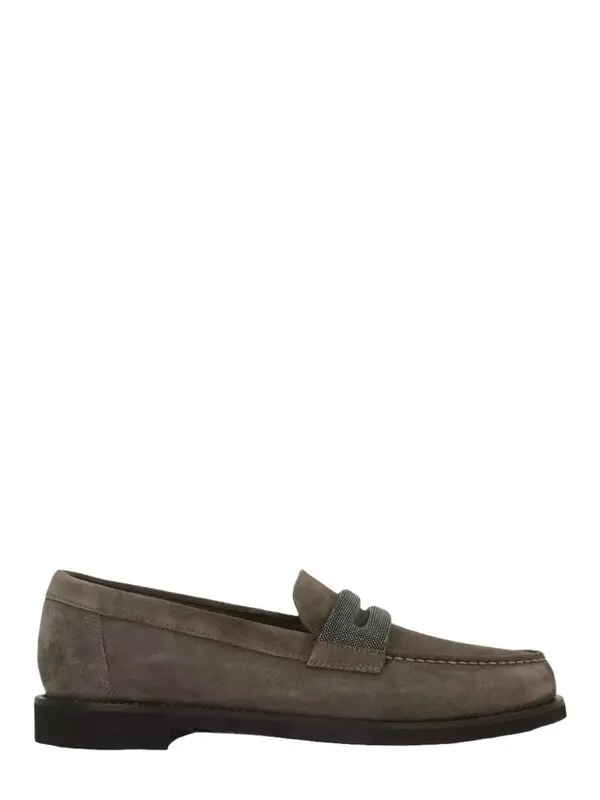 Brunello Cucinelli Suede Horsebit Loafers - Brown