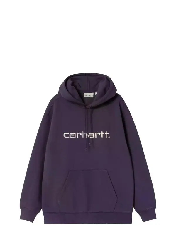 Carhartt Work In Progress Logo-print Hoodie - Purple