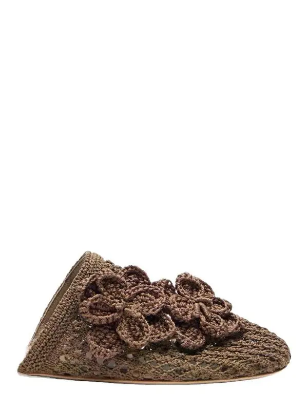 STUART WEITZMAN Lotus Crochet-knit Mules - Brown