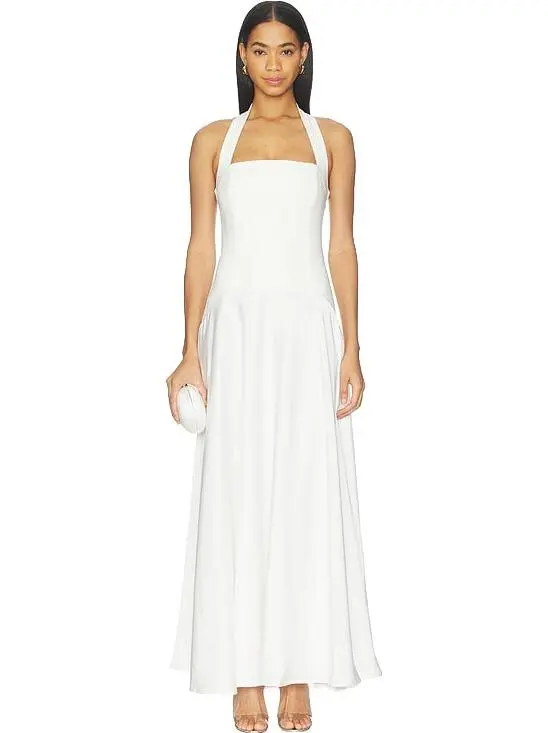 RUNAWAY THE LABEL Odina Square Neck Maxi Dress - Ivory