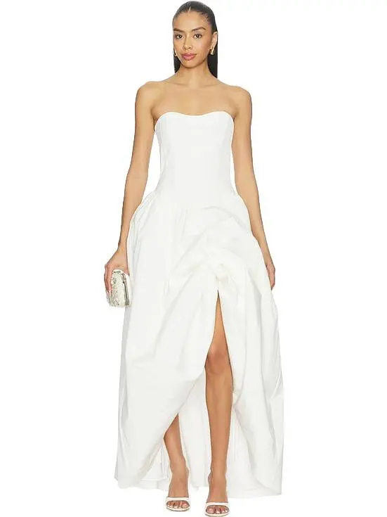 V. CHAPMAN Clara Dress - White