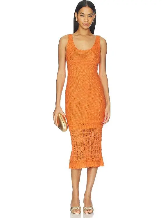 Peixoto Liv Knit Midi Dress - Apricot Knit