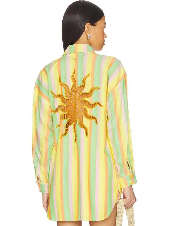 MAAJI Rhythmic Lines Dreambound Shirt - Open Yellow