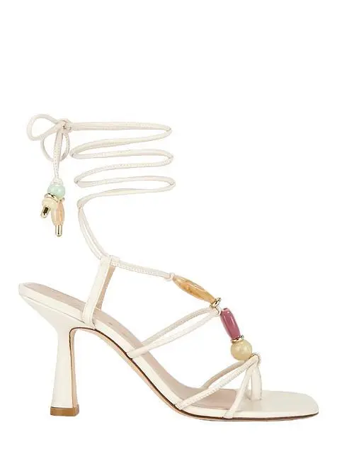 STUART WEITZMAN Majorca Wrap Sandal 85 - Linen Lacquered Nappa