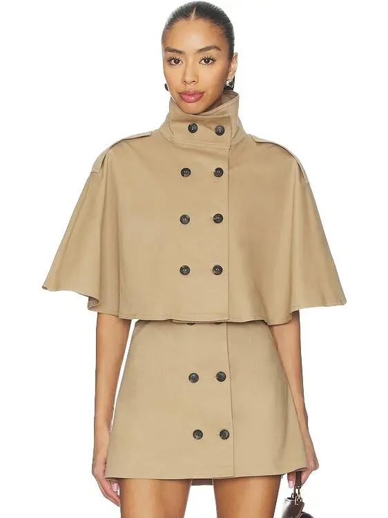 SELMACILEK Cropped Trench - Camel