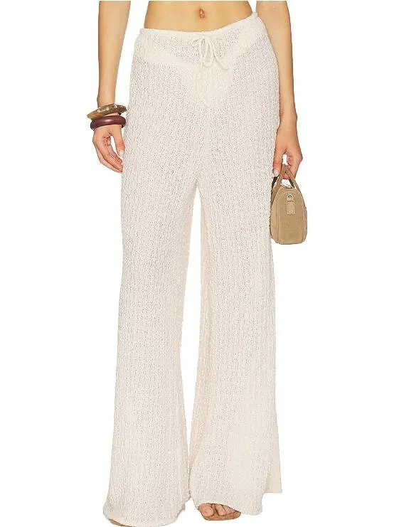 MONTCE X Elsa Hosk Drawstring Wide Leg Pant - Amalia Texture